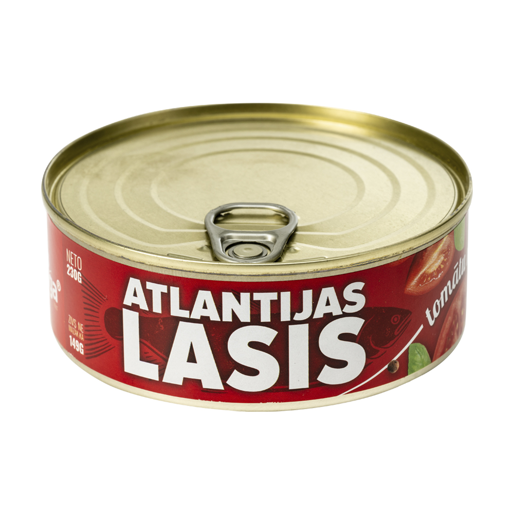Atlantijas lasis tomātu mērcē Banga, 230 g - pirkt tiešsaistes veikalā ...